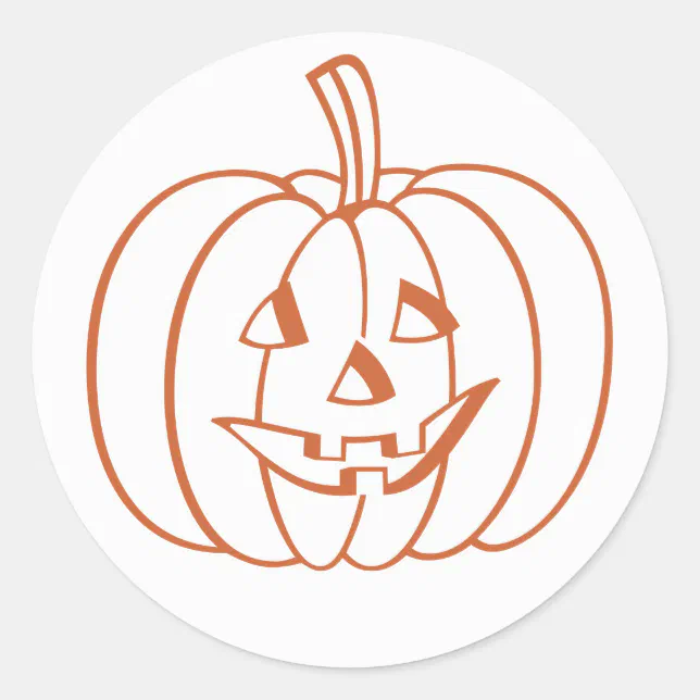 Halloween Pumpkin Jack O Lantern Stickers | Zazzle