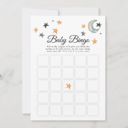 Halloween Pumpkin Little Boo Baby Shower Bingo Invitation | Zazzle