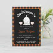 Halloween Pumpkin Little Boo Baby Shower Invitation | Zazzle