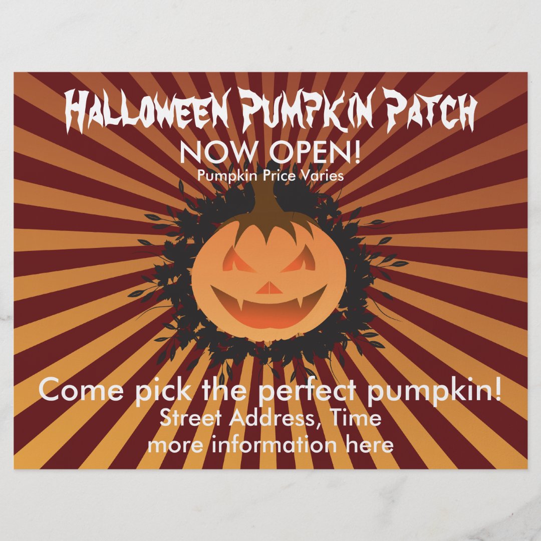 Halloween Pumpkin Patch Flyer | Zazzle