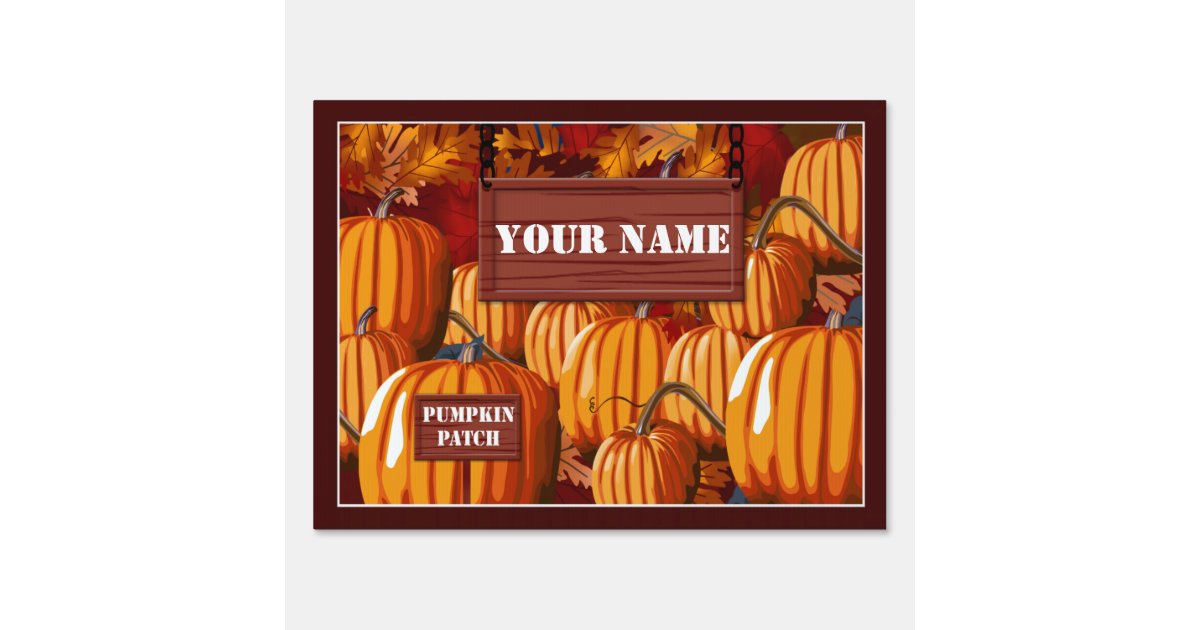 Halloween Pumpkin Patch Yard Sign | Zazzle