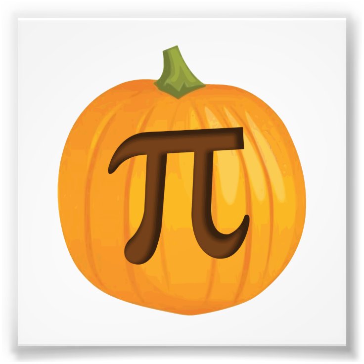 Halloween Pumpkin Pie Pi Photo Print | Zazzle