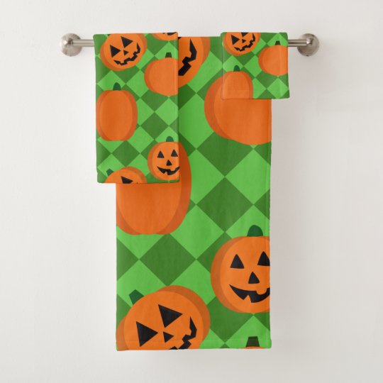 Halloween Pumpkins Bath Towel Set | Zazzle.com