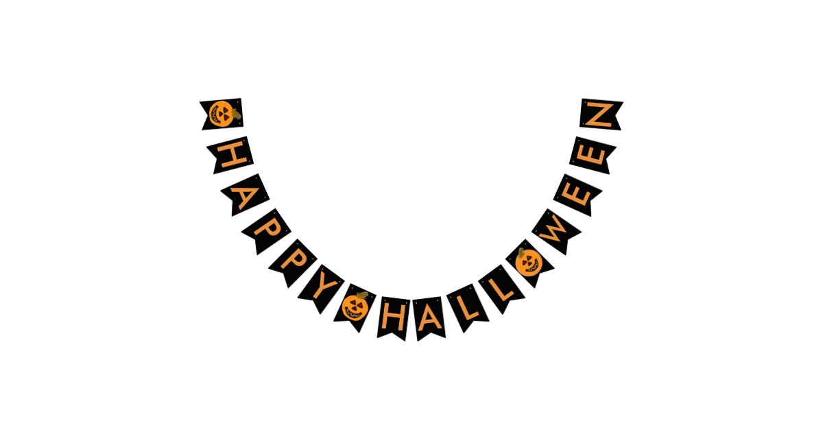 Halloween Pumpkins Bunting Banner | Zazzle