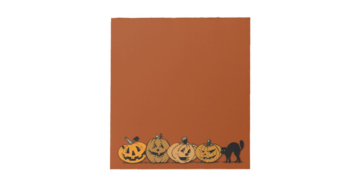 Halloween pumpkins notepad | Zazzle