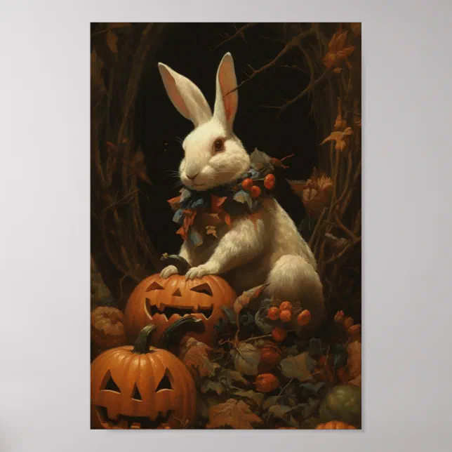 Halloween Rabbit Poster | Zazzle
