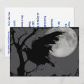 Halloween Raven in Branch with Full Moon Invitation | Zazzle