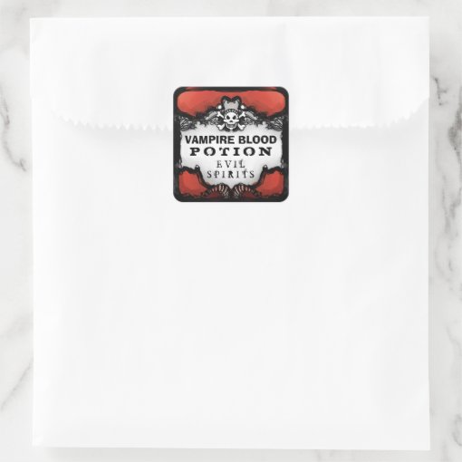 Halloween Red & Black Custom Drink Label | Zazzle
