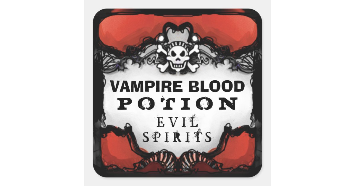 Halloween Red & Black Custom Drink Label | Zazzle