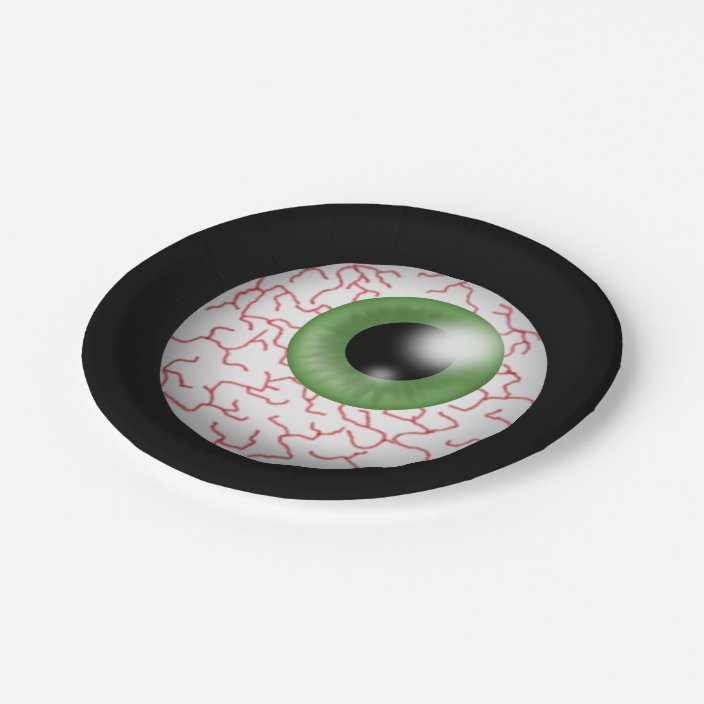 Halloween red eyeball spooky party plate | Zazzle.com