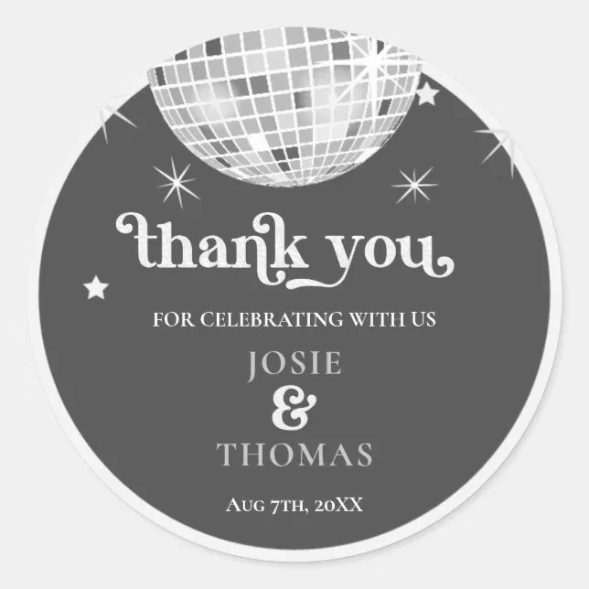 Halloween Retro Disco Spiders & Disco Ball Wedding Classic Round ...