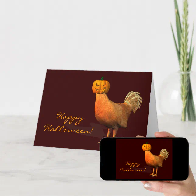 Halloween Rooster Card | Zazzle