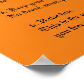 Halloween Rules Poster | Zazzle