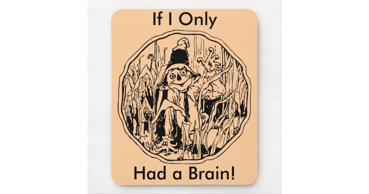 Halloween Scarecrow No Brain Mousepad | Zazzle