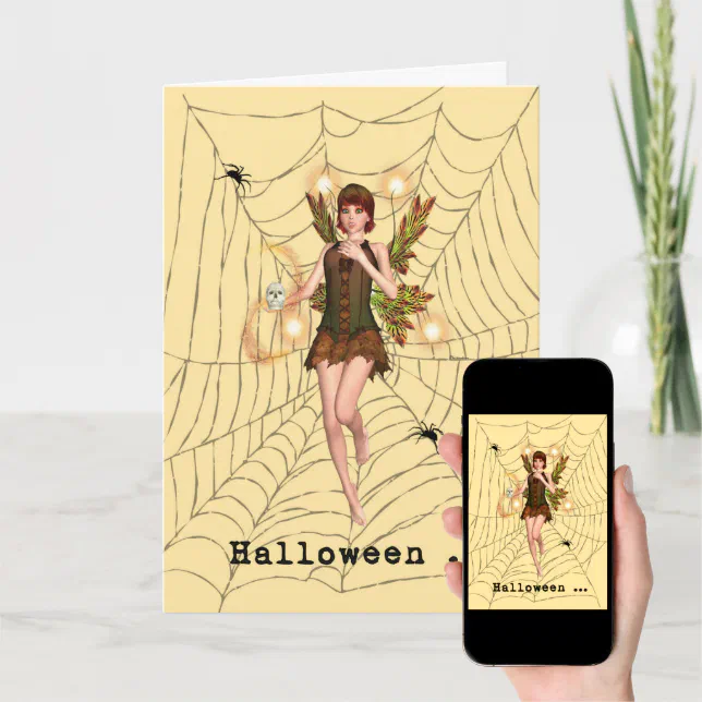 Halloween Scared Fairy Card | Zazzle