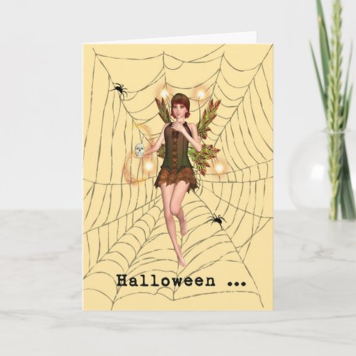 Halloween Scared Fairy Card | Zazzle