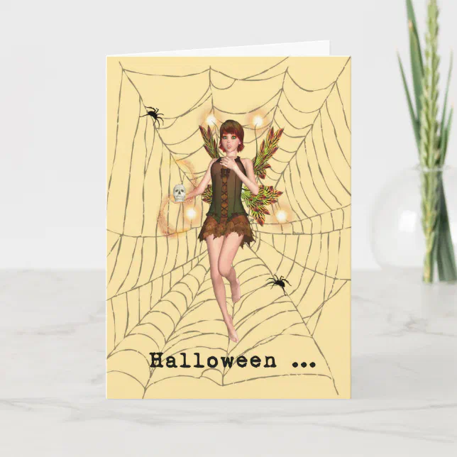 Halloween Scared Fairy Card | Zazzle