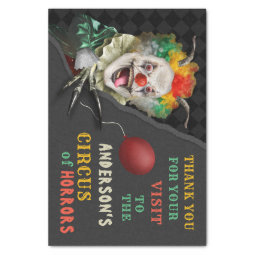 Halloween Scary Clown Adult Creepy Circus Party Tissue Paper | Zazzle