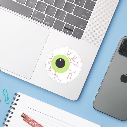 Halloween Scary Eyeball Sticker | Zazzle