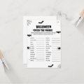Halloween scary finish the phrase party game card | Zazzle