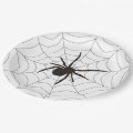Halloween Scary Spider Pattern Paper Plates | Zazzle