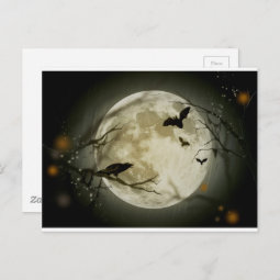 Halloween Scene Postcard | Zazzle