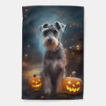 Halloween Schnauzer With Pumpkins Scary Garden Flag | Zazzle
