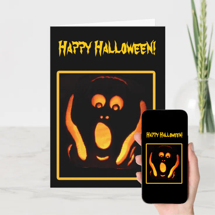 Halloween Scream Card | Zazzle