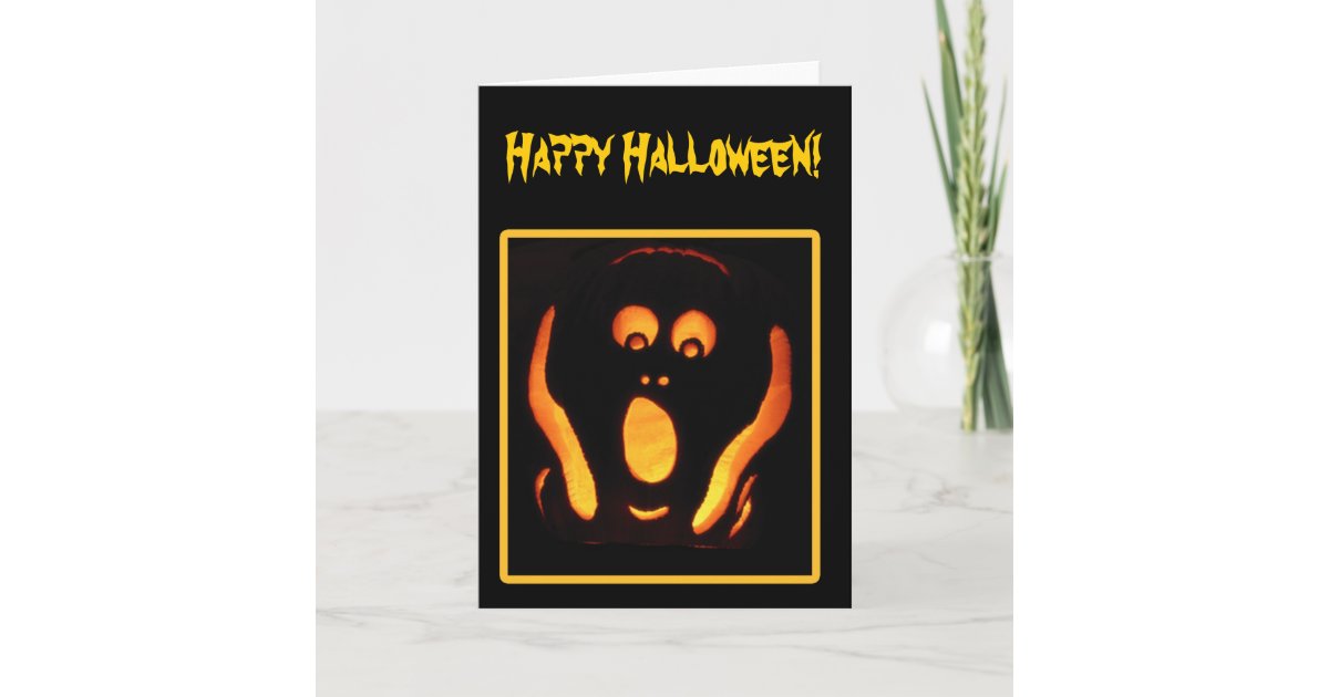 Halloween Scream Card | Zazzle