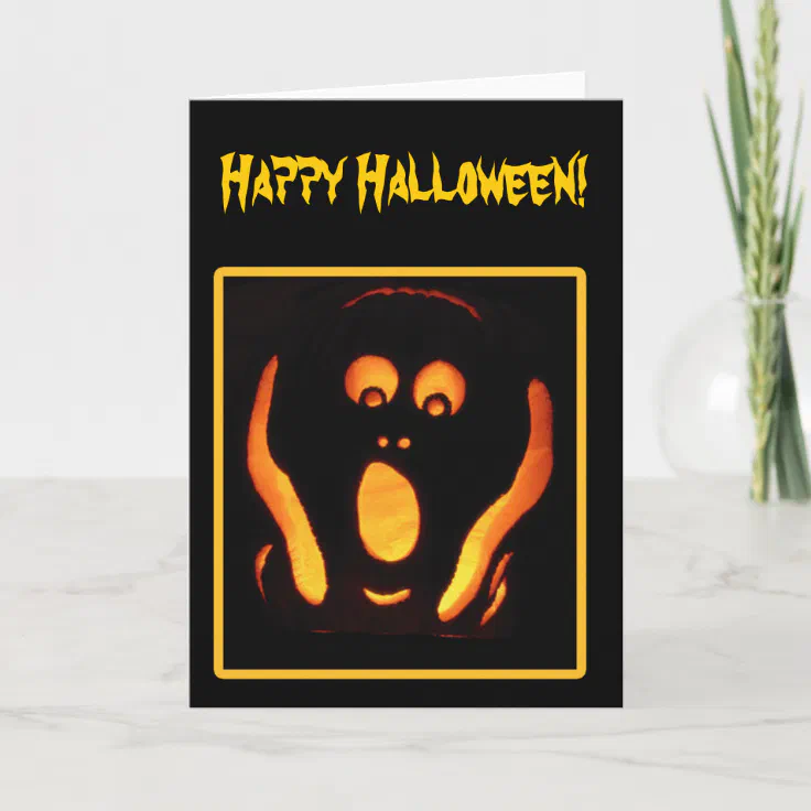 Halloween Scream Card | Zazzle