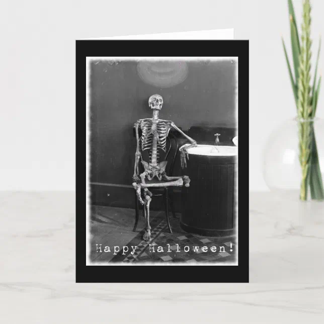 Halloween Skeleton Card | Zazzle