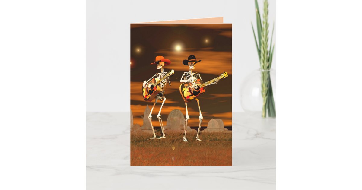 Halloween Skeleton Concert Card | Zazzle