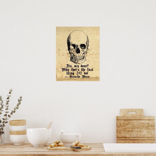 Halloween Skeleton Humor Poster | Zazzle