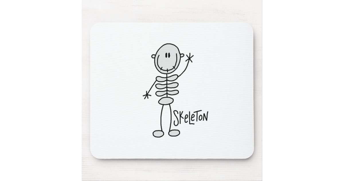 Halloween Skeleton Stick Figure Mousepad | Zazzle