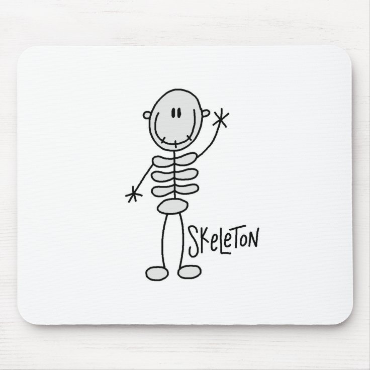 Halloween Skeleton Stick Figure Mousepad | Zazzle