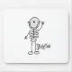 Halloween Skeleton Stick Figure Mousepad | Zazzle