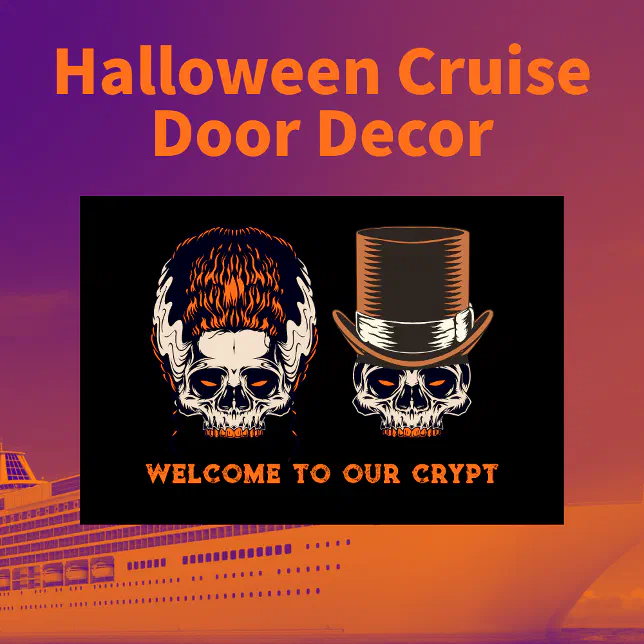 Halloween Skeleton Welcome Cabin Door Decor Cruise Car Magnet | Zazzle