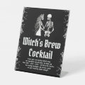 Halloween Skeleton Witch's Brew Cocktail Sign | Zazzle