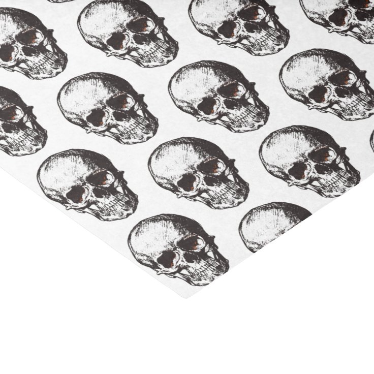 Halloween Skull Pattern Tissue Paper | Zazzle