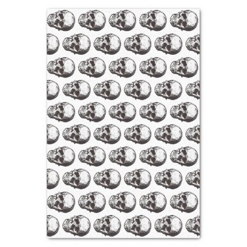 Halloween Skull Pattern Tissue Paper | Zazzle