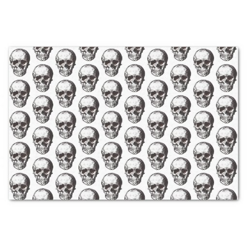 Halloween Skull Pattern Tissue Paper | Zazzle