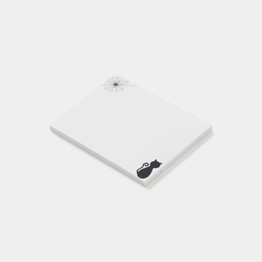 Halloween spider and black cat post-it notes | Zazzle