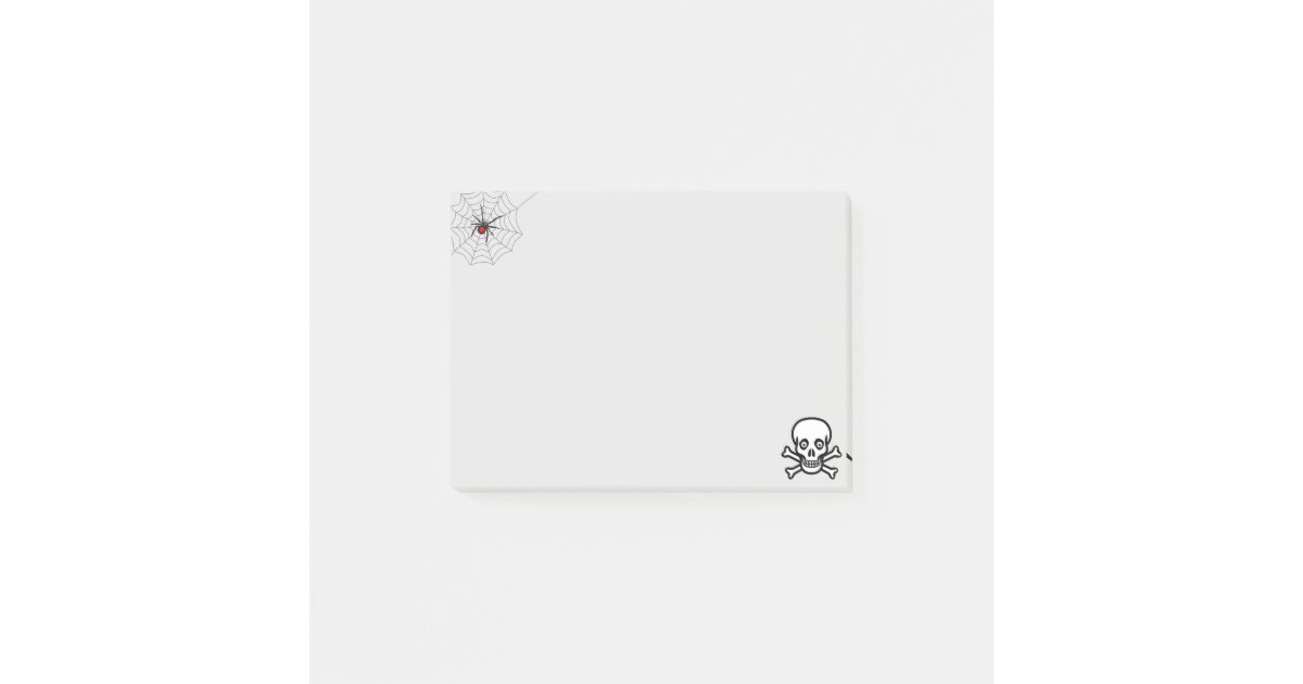 Halloween Spider and Skull & Bones Post-it Notes | Zazzle