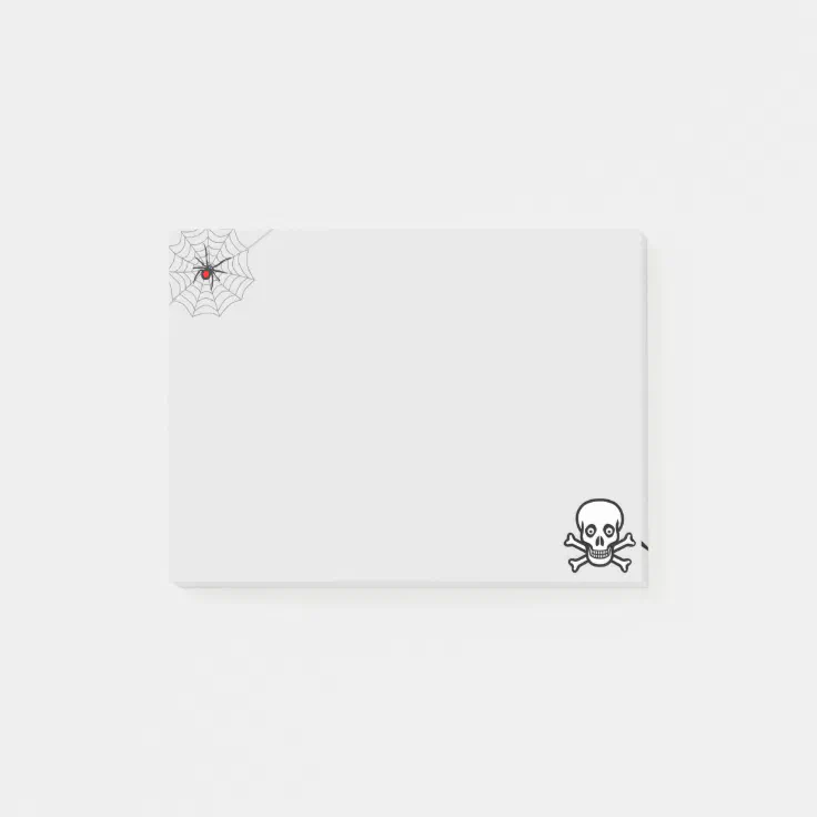 Halloween Spider and Skull & Bones Post-it Notes | Zazzle
