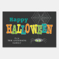 Halloween Spider and Web Colorful Happy Halloween Sign | Zazzle