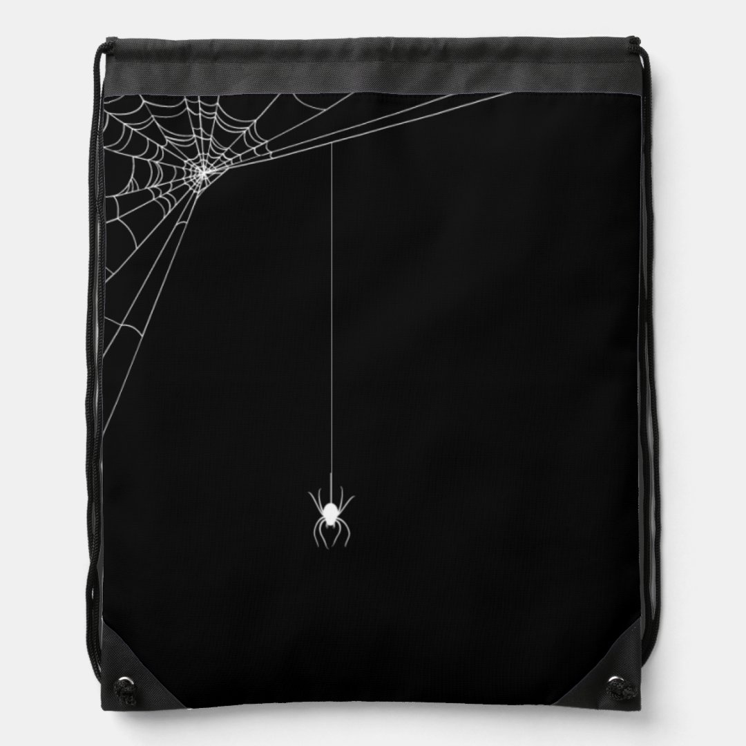 Halloween spider drawstring backpack | Zazzle