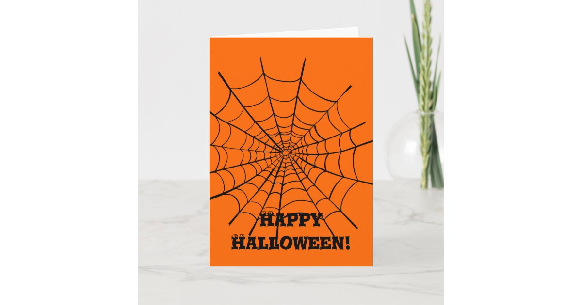Halloween Spider Web Card | Zazzle