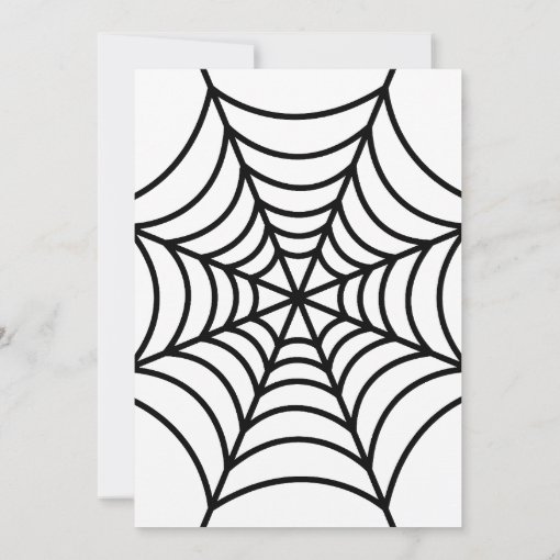 Halloween Spider Web Modern Black White Party Invitation | Zazzle