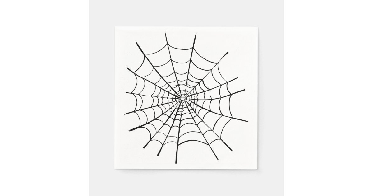Halloween Spider Web Paper Napkins | Zazzle