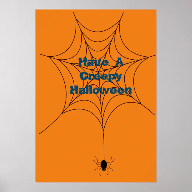 Halloween spider web poster | Zazzle